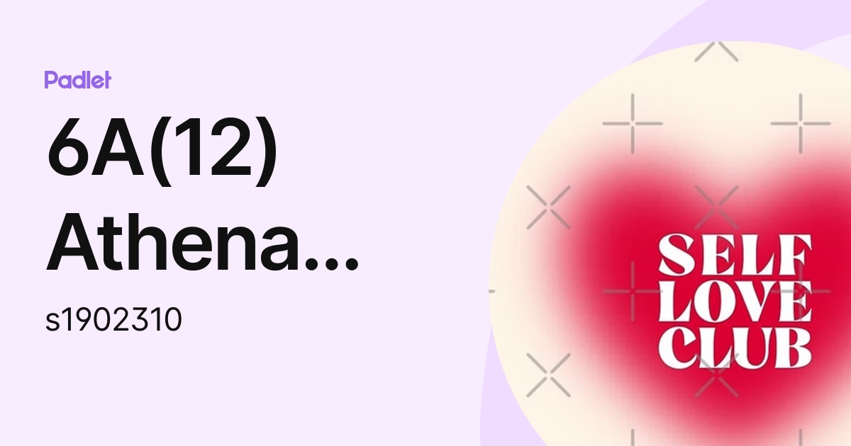 6A(12) Athena Lam林怡彰 (s1902310) profile | Padlet