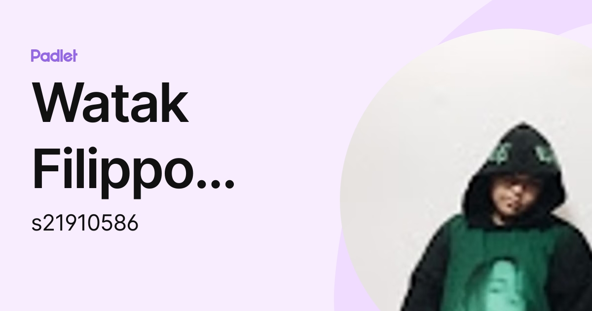 Watak Filippo Jefferson Leopold (s21910586) profile | Padlet