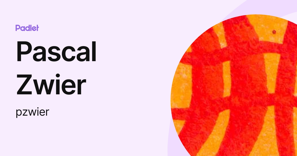 Pascal Zwier (pzwier) profile | Padlet