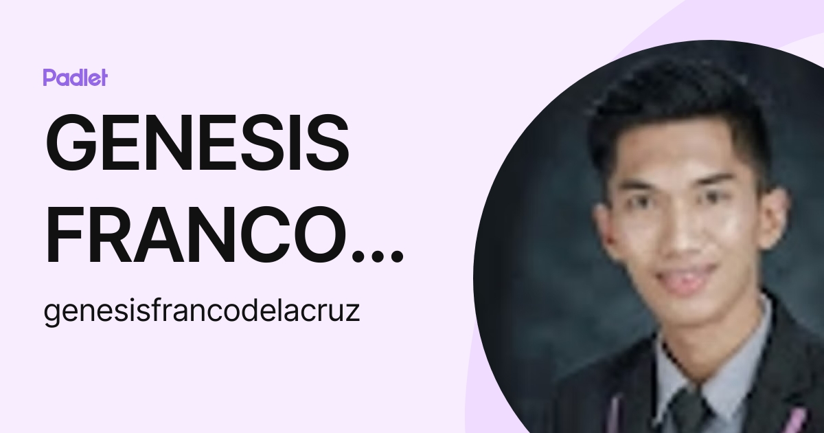 GENESIS FRANCO DE LA CRUZ (genesisfrancodelacruz) profile | Padlet