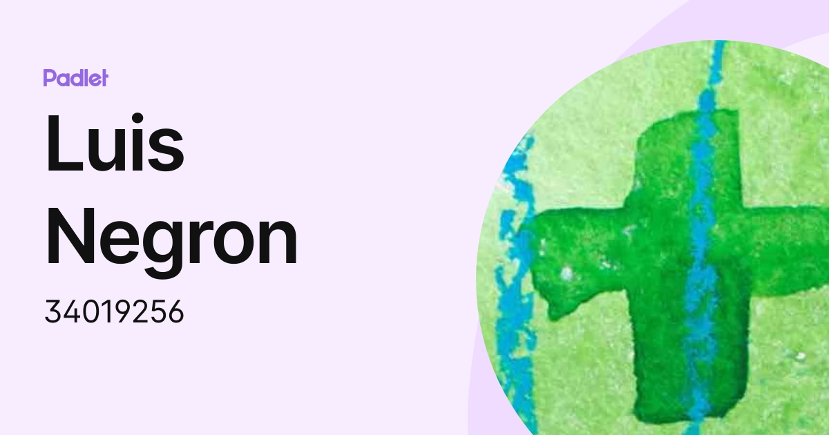 Luis Negron (34019256) profile | Padlet
