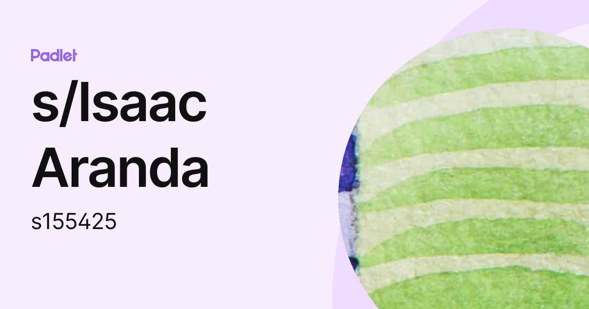 s/Isaac Aranda (s155425) profile | Padlet
