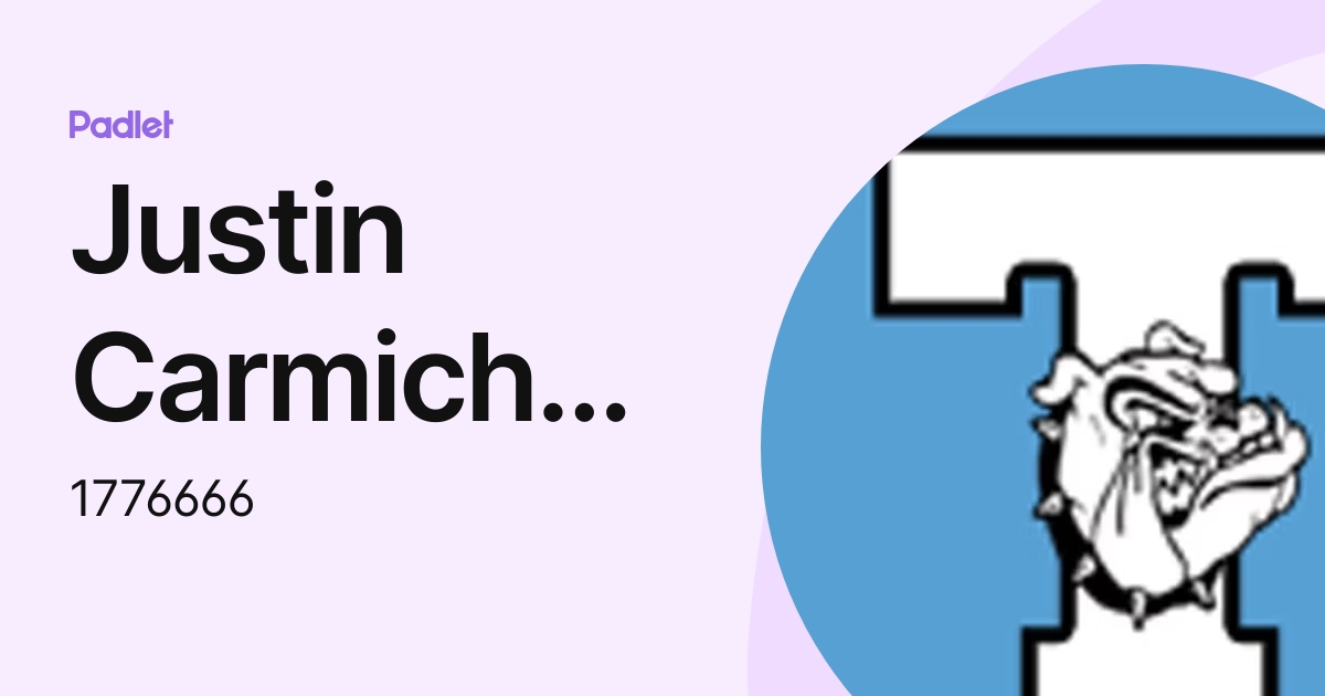 Justin Carmichael (1776666) profile | Padlet