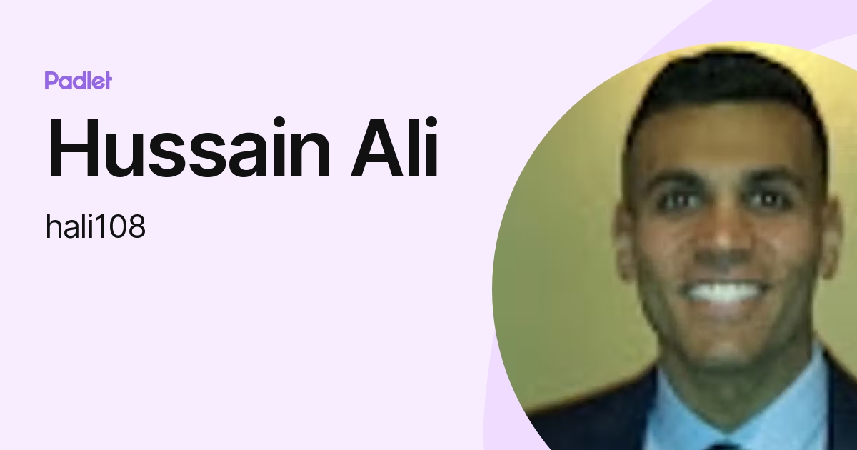 Hussain Ali (hali108) profile | Padlet