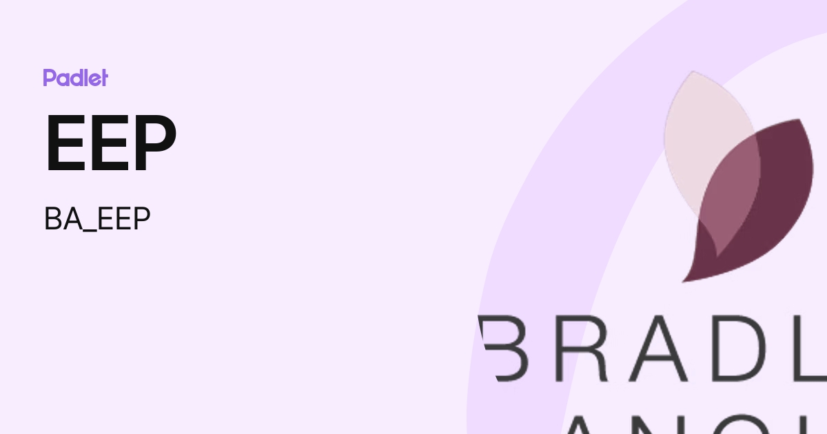 EEP (BA_EEP) profile | Padlet
