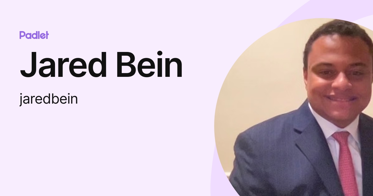 Jared Bein (jaredbein) profile | Padlet