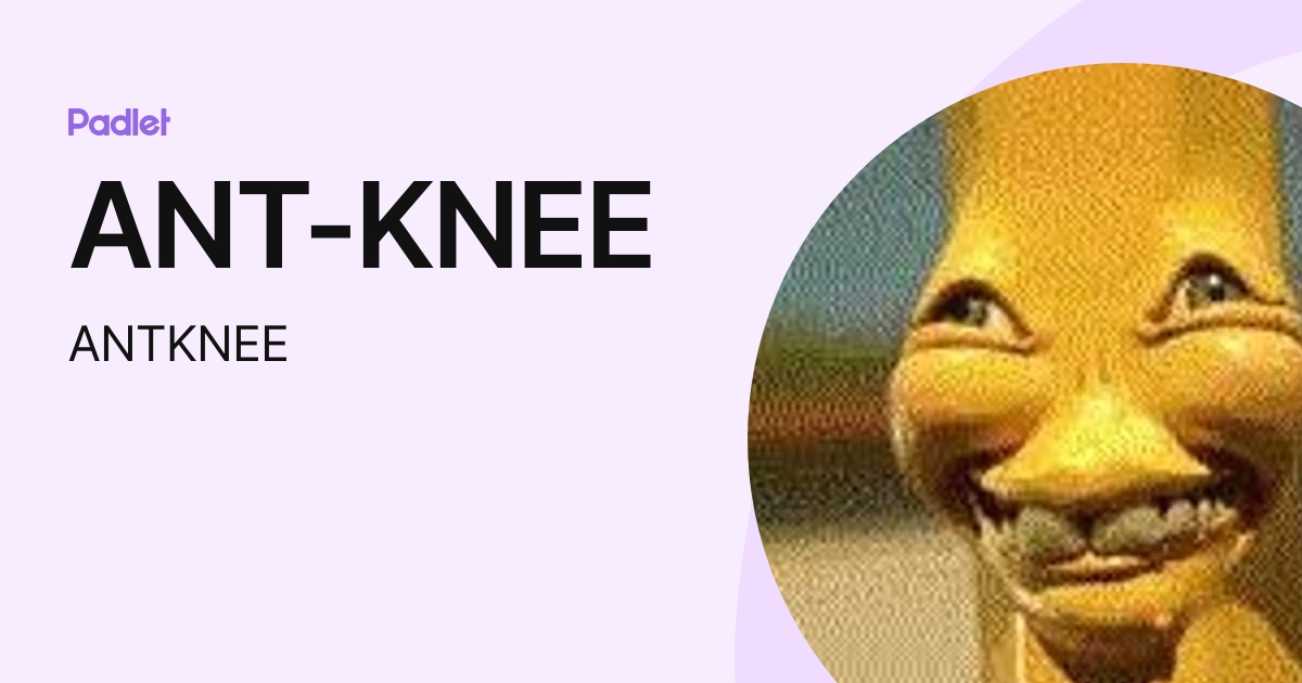 ANT-KNEE (ANTKNEE) profile | Padlet