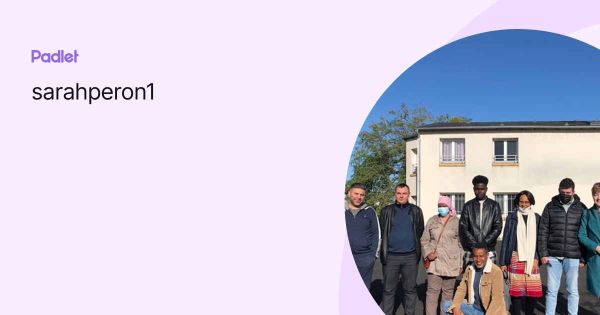 Profil de sarahperon1 | Padlet