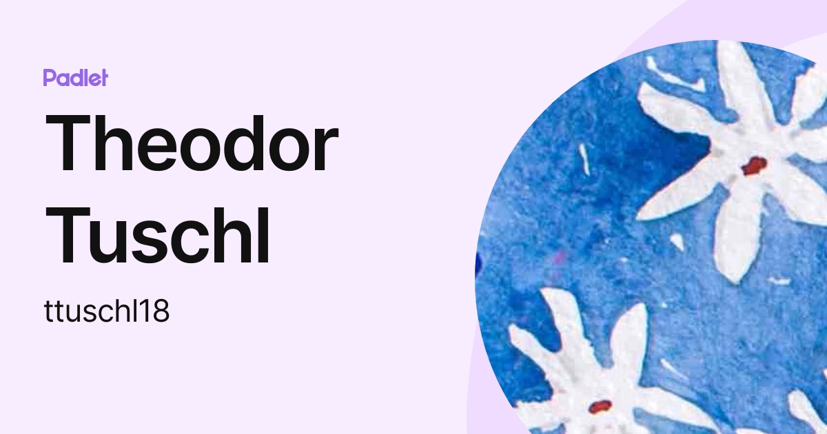 Theodor Tuschl (ttuschl18) profile | Padlet