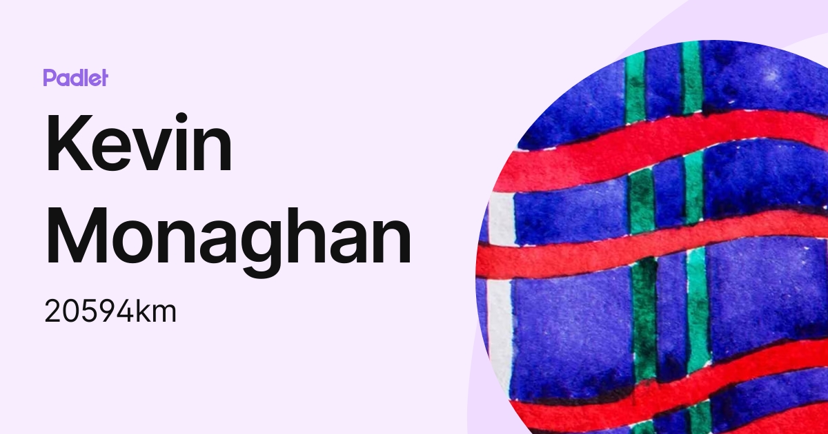 Kevin Monaghan (20594km) profile | Padlet