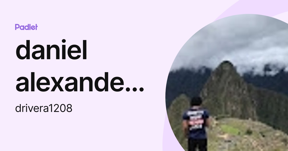 daniel alexander rivera paravicino (drivera1208) profile | Padlet
