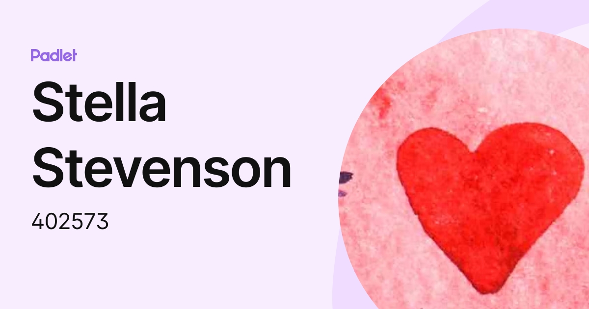 Stella Stevenson (402573) profile | Padlet