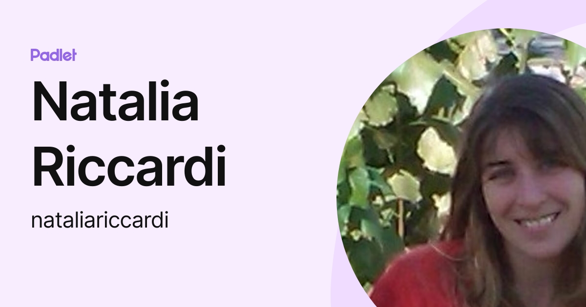Natalia Riccardi (nataliariccardi) profile | Padlet