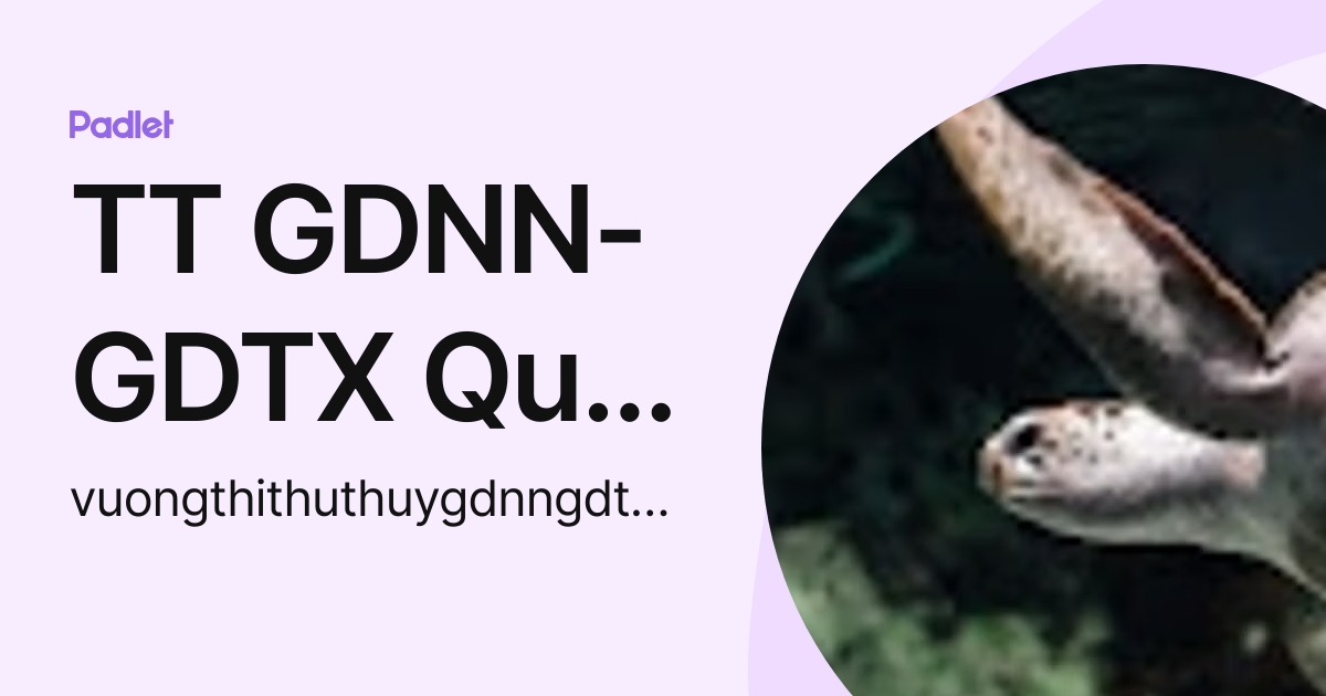 TT GDNN-GDTX Qu?c Oai V??ng Th? Thu Th?y (vuongthithuthuygdnngdtxqo) profile | Padlet