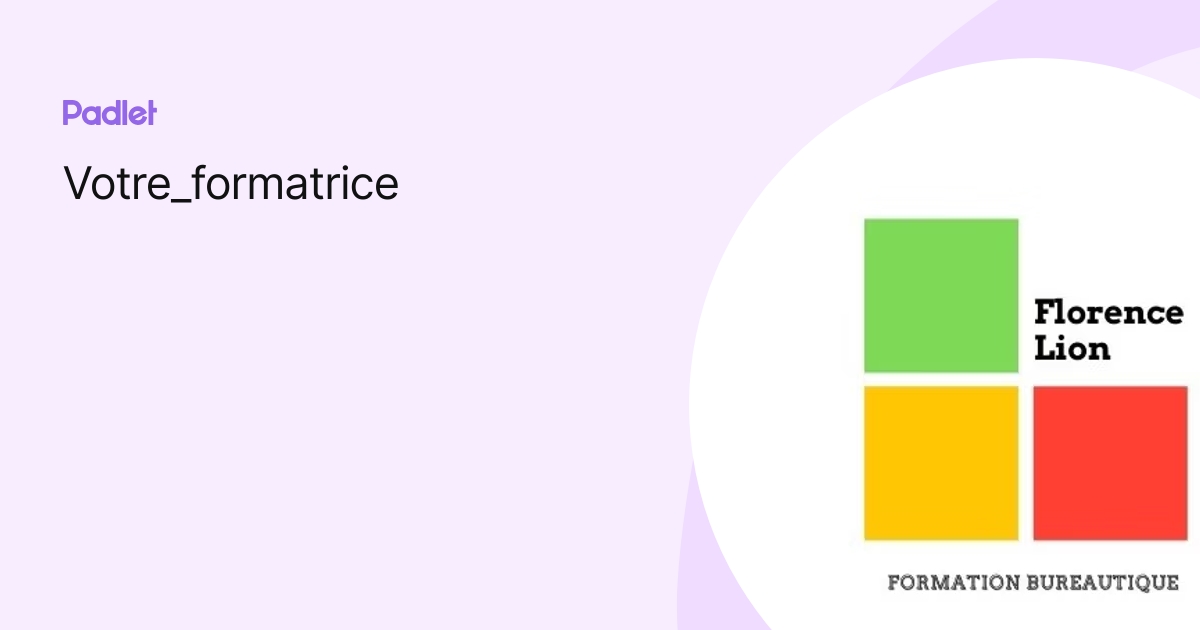 Profil de Votre_formatrice | Padlet
