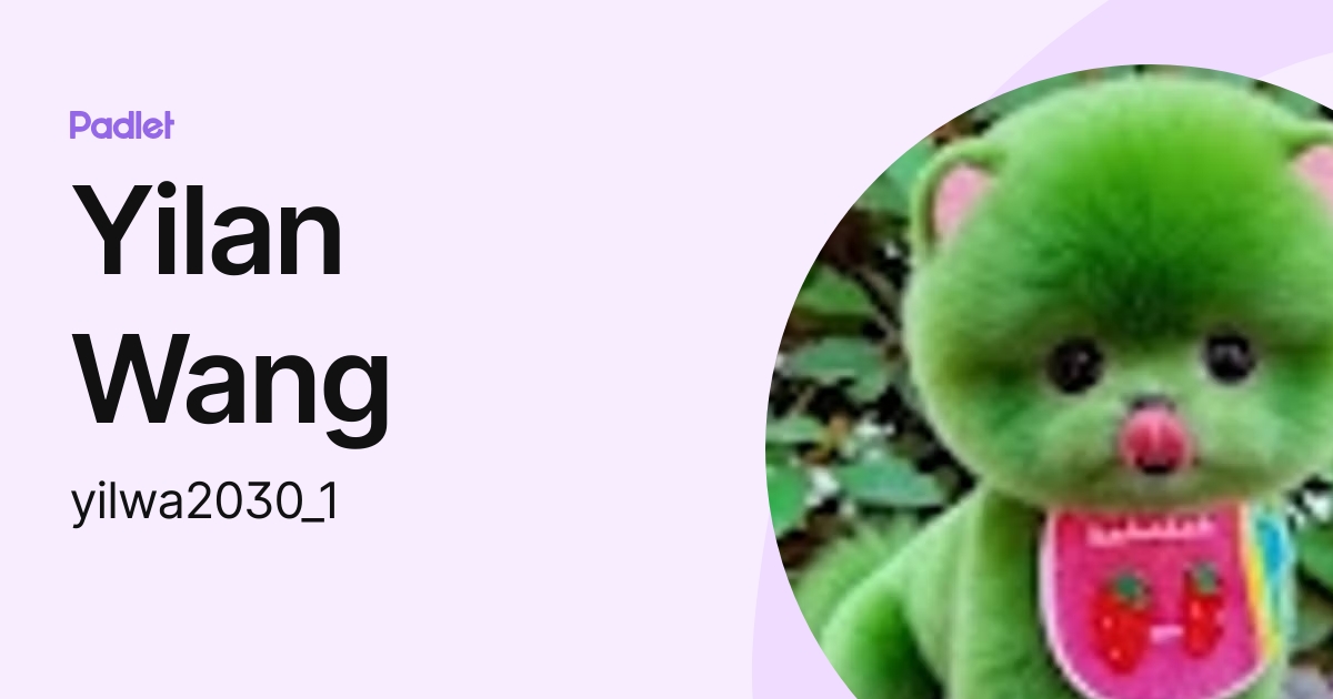 Yilan Wang (yilwa2030) profile | Padlet