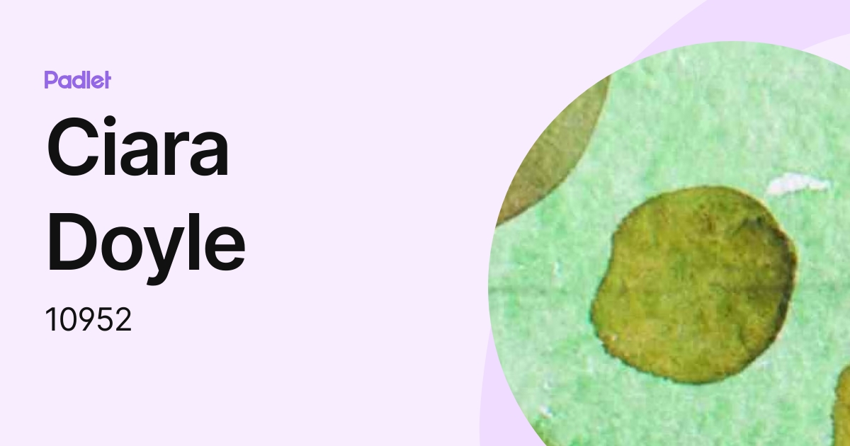 Ciara Doyle (10952) profile | Padlet