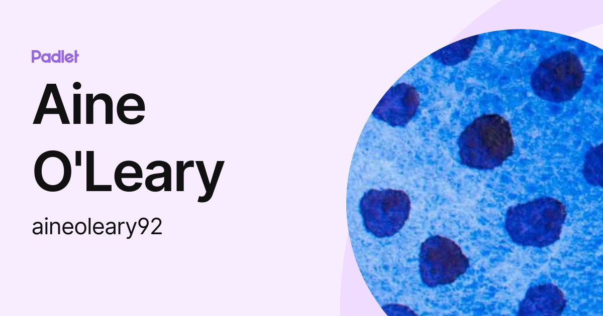 Aine O'Leary (aineoleary92) profile | Padlet