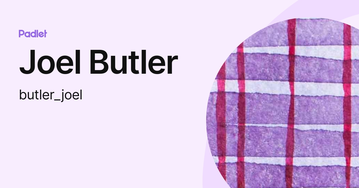 Joel Butler (butler_joel) profile | Padlet