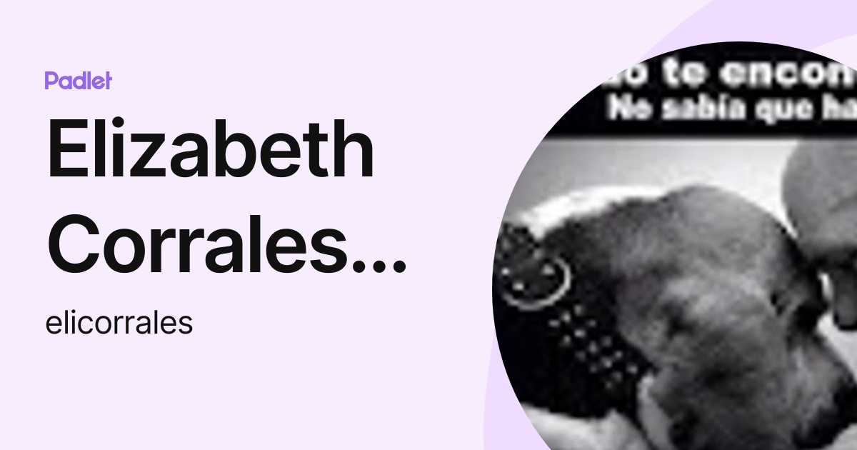 Elizabeth Corrales Navarro (elicorrales) profile | Padlet