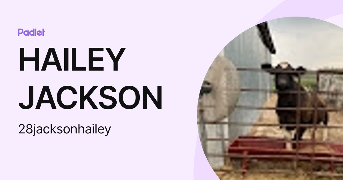 HAILEY JACKSON (28jacksonhailey) profile | Padlet