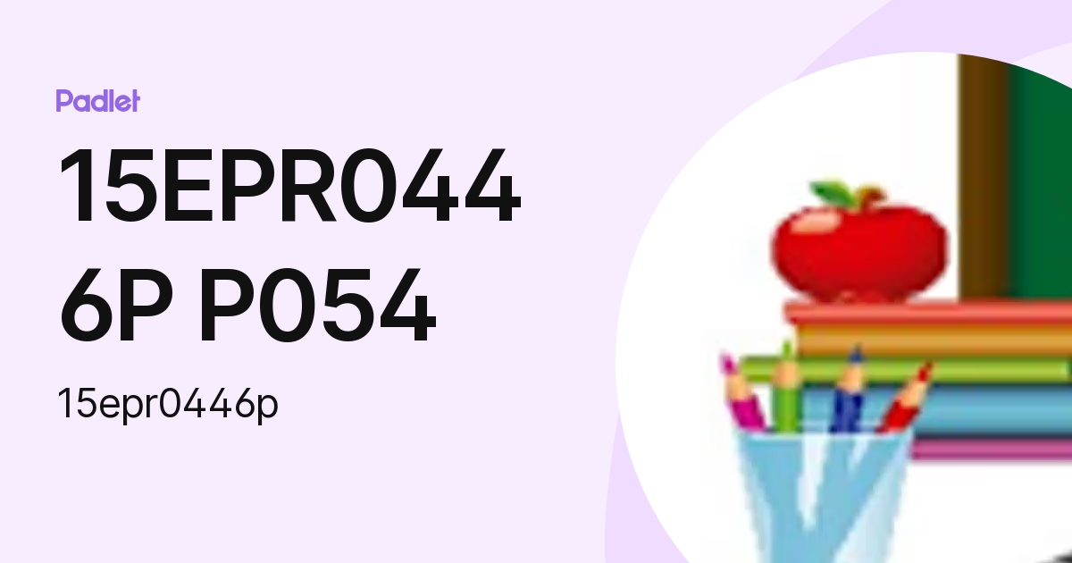 15EPR0446P P054 (15epr0446p) profile | Padlet