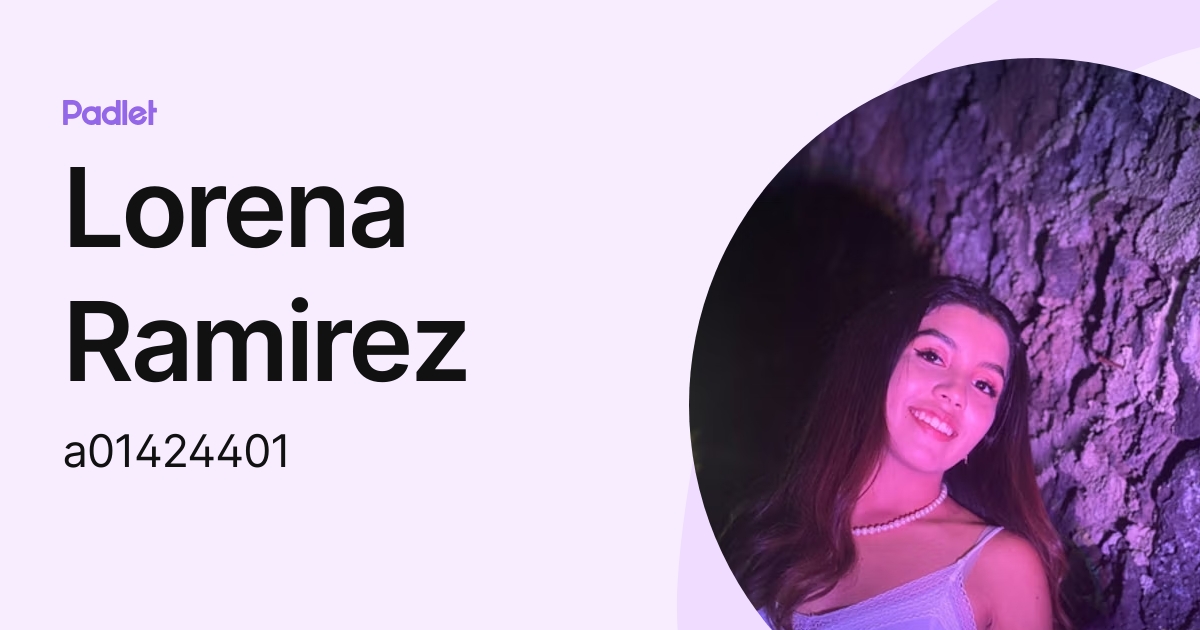 Lorena Ramirez (a01424401) profile | Padlet