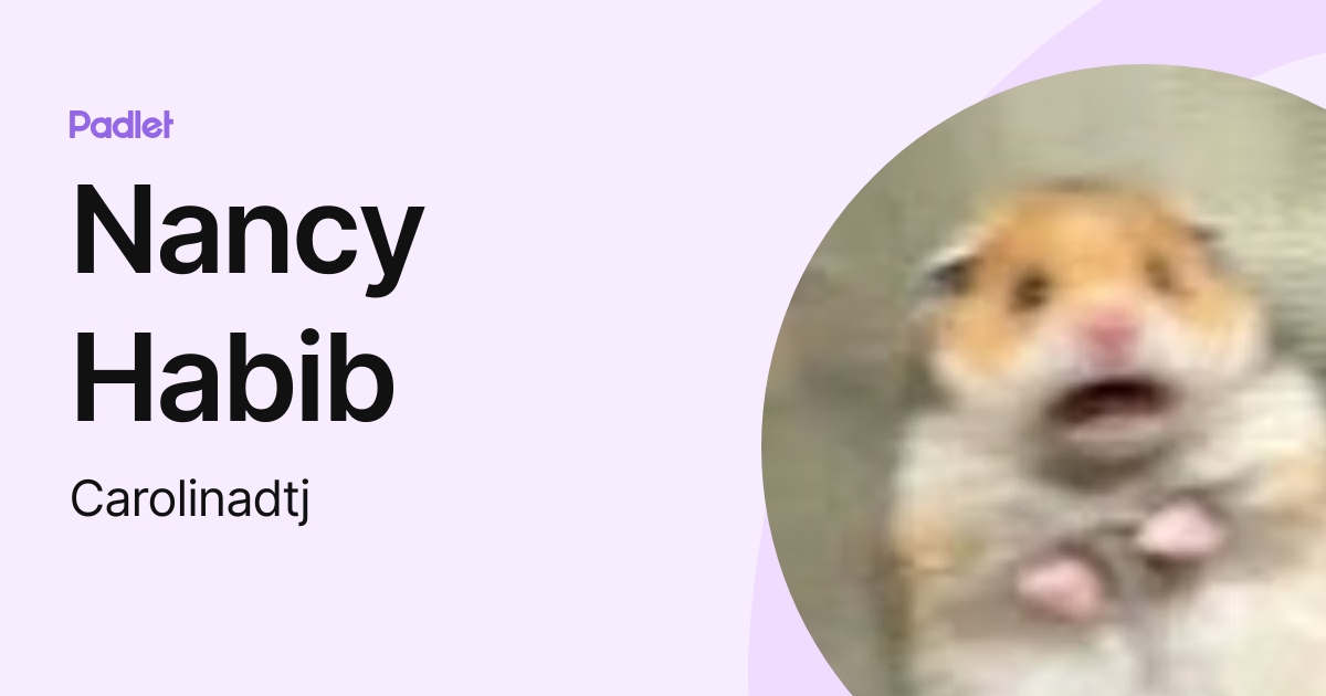 Nancy Habib (Carolinadtj) profile | Padlet