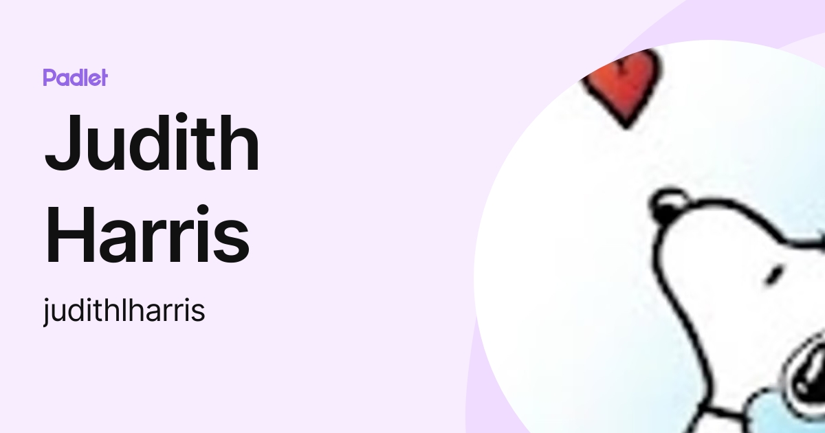 Judith Harris (judithlharris) profile | Padlet