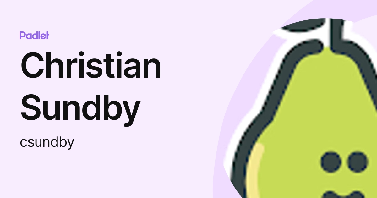 Christian Sundby (csundby) profile | Padlet