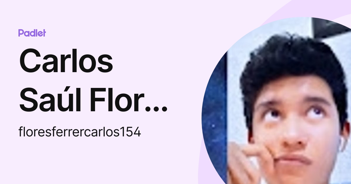 Carlos Saúl Flores Ferrer (floresferrercarlos154) profile | Padlet