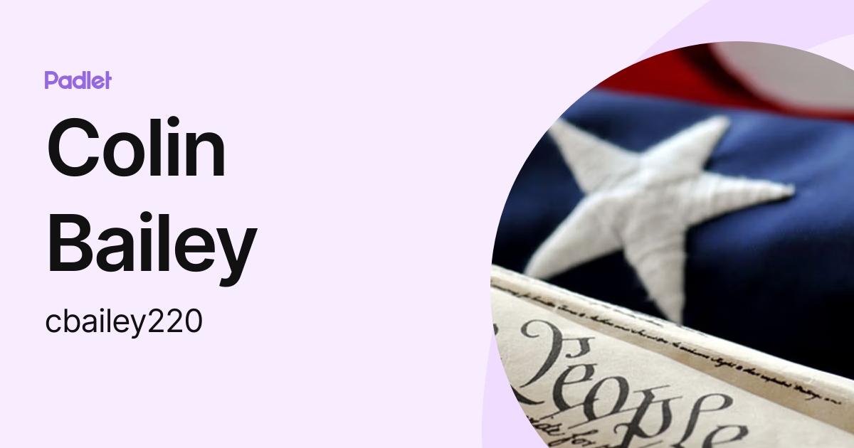 Colin Bailey (cbailey220) profile | Padlet