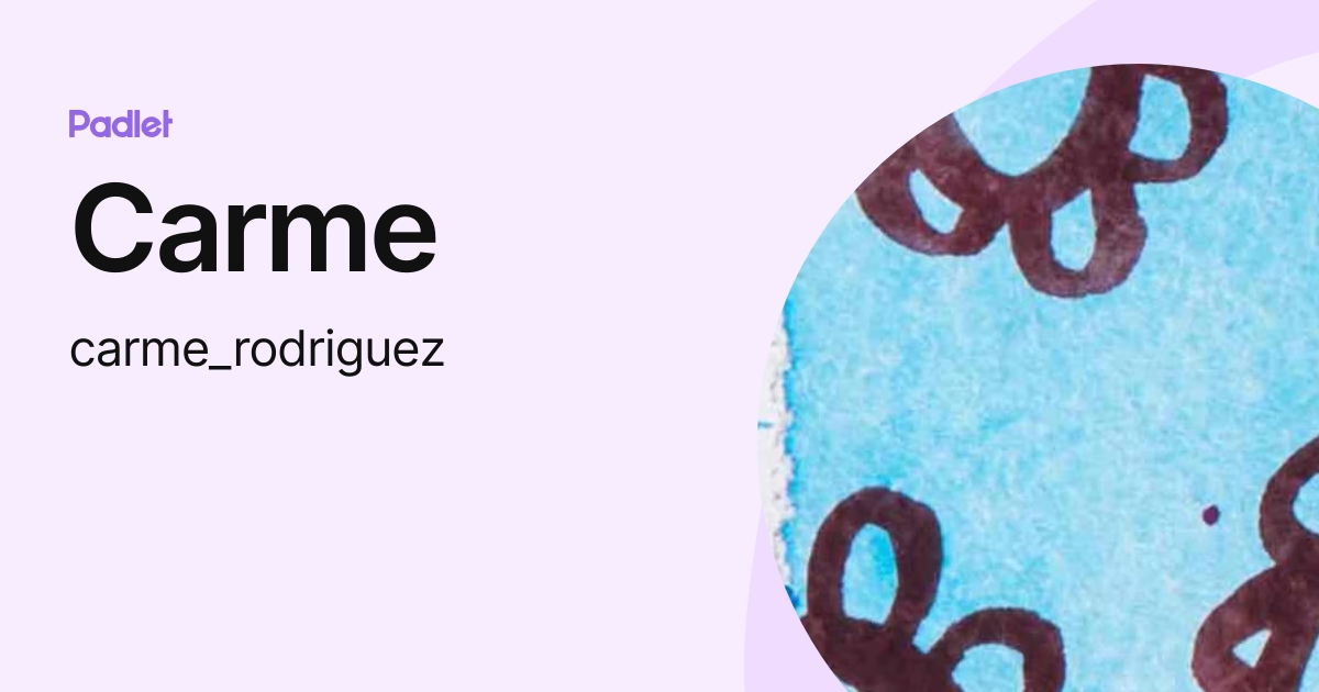 Carme (carme_rodriguez) profile | Padlet