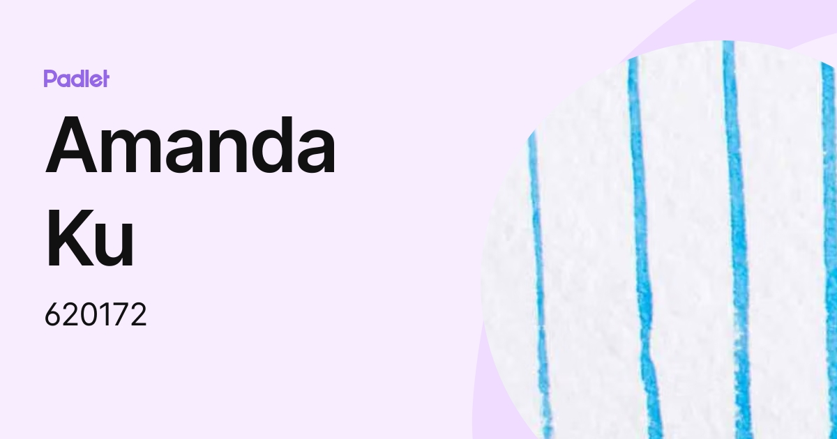 Amanda Ku (620172) profile | Padlet