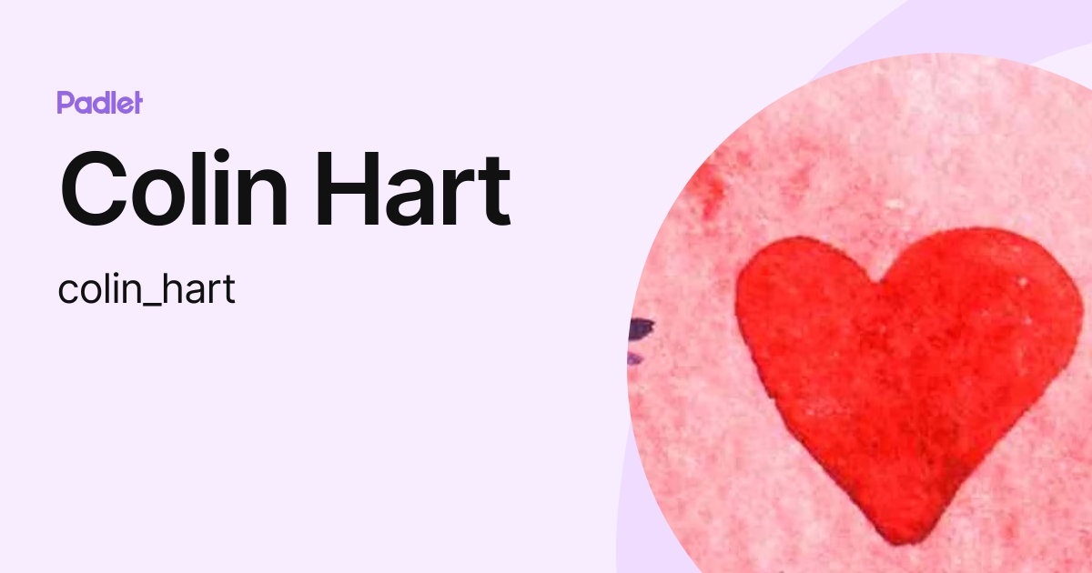 Colin Hart (colin_hart) profile | Padlet