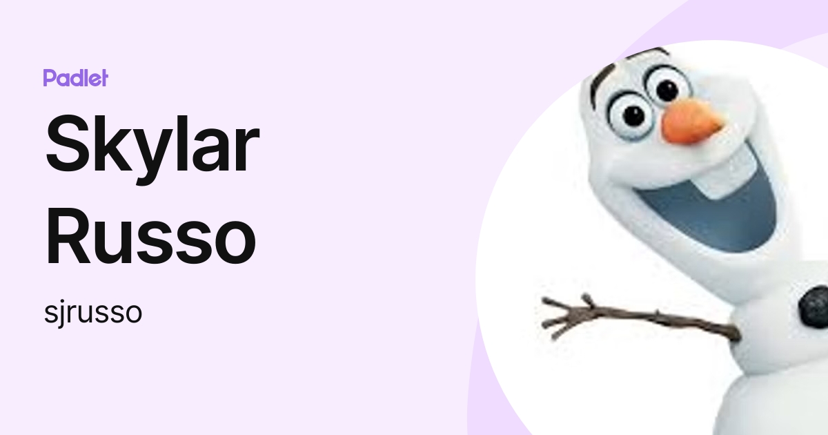 Skylar Russo (sjrusso) profile | Padlet
