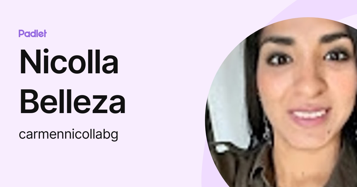 Nicolla Belleza (carmennicollabg) profile | Padlet