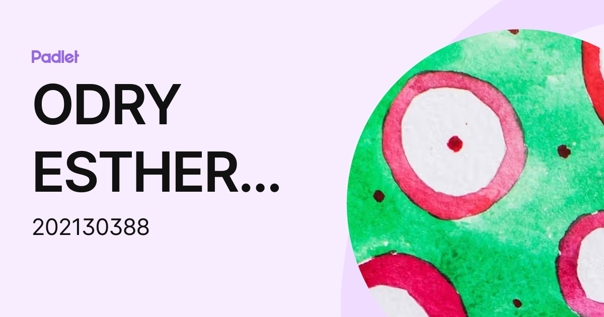 ODRY ESTHER ANGELES BAEZ (202130388) profile | Padlet