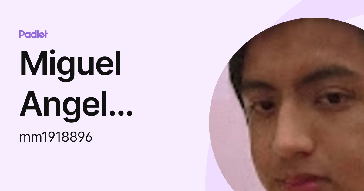 Miguel Angel Méndez Montejo (mm1918896) profile | Padlet