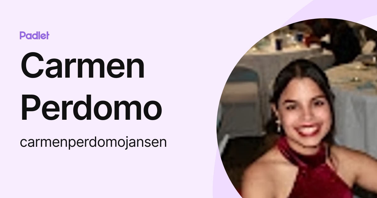 Carmen Perdomo (carmenperdomojansen) profile | Padlet