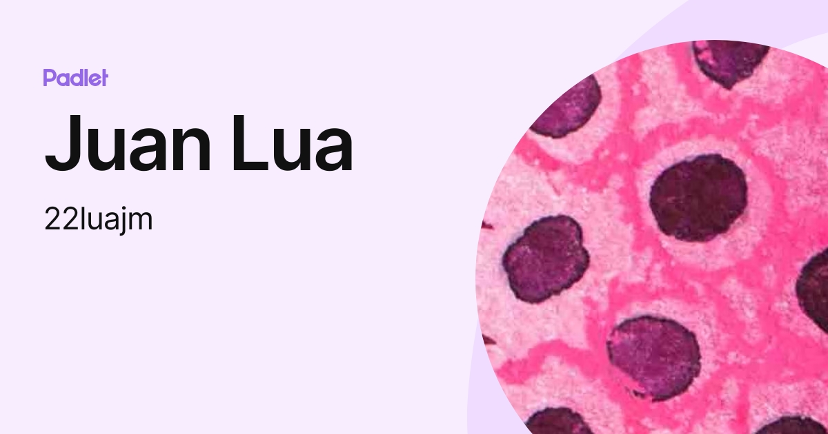 Juan Lua (22luajm) profile | Padlet