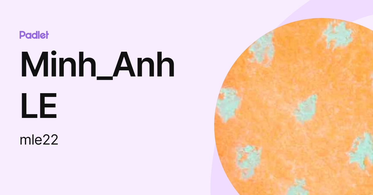 Minh_Anh LE (mle22) profile | Padlet