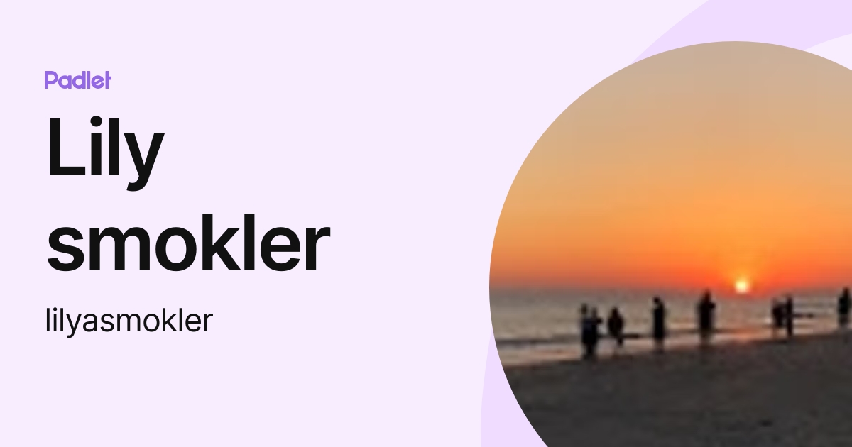 Lily smokler (lilyasmokler) profile | Padlet