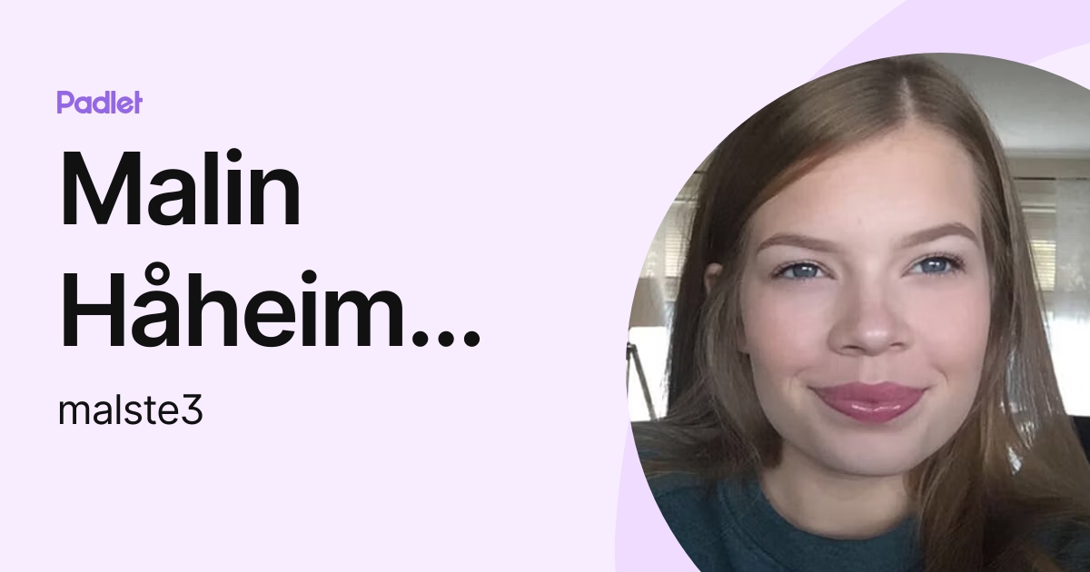Malin Håheim Stensønes (malste3) profile | Padlet