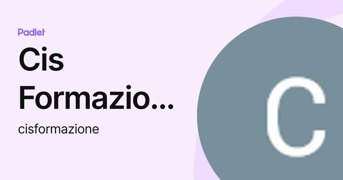 Cis Formazione (cisformazione) profile | Padlet