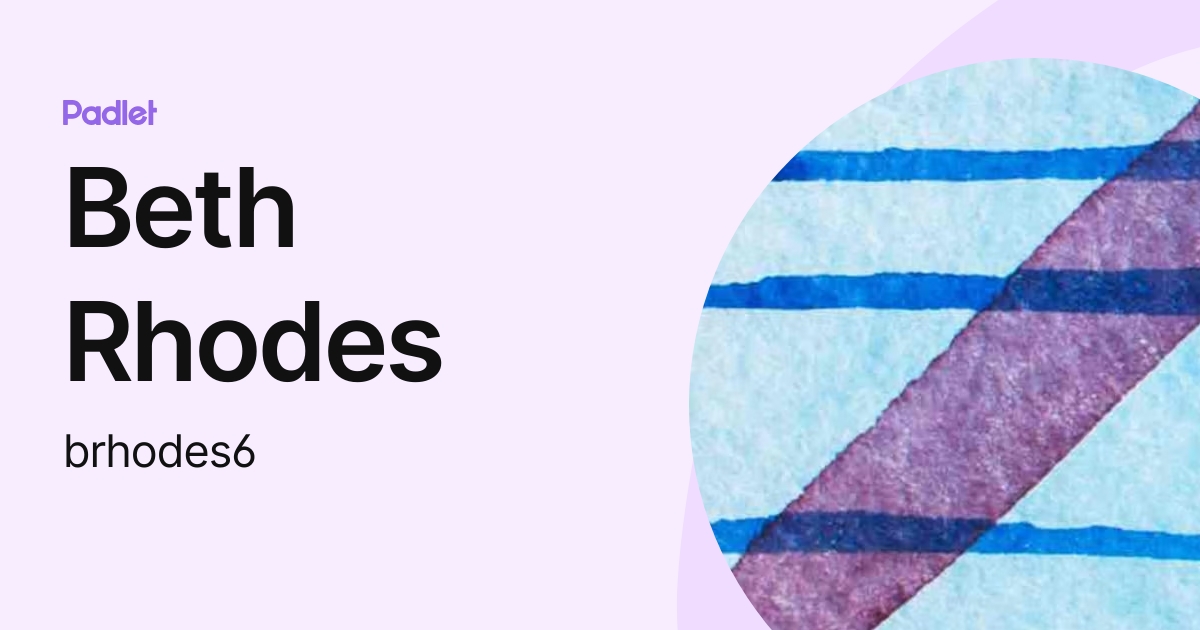 Beth Rhodes (brhodes6) profile | Padlet