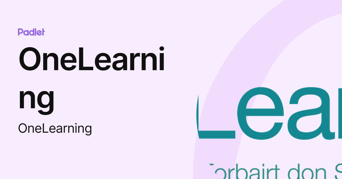 OneLearning (OneLearning) profile | Padlet