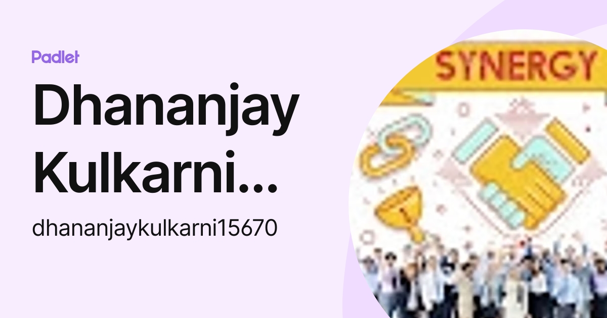 Dhananjay Kulkarni (Daniel) (dhananjaykulkarni15670) profile | Padlet