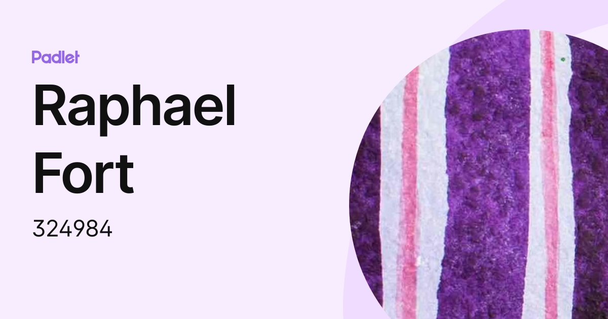 Raphael Fort (324984) profile | Padlet