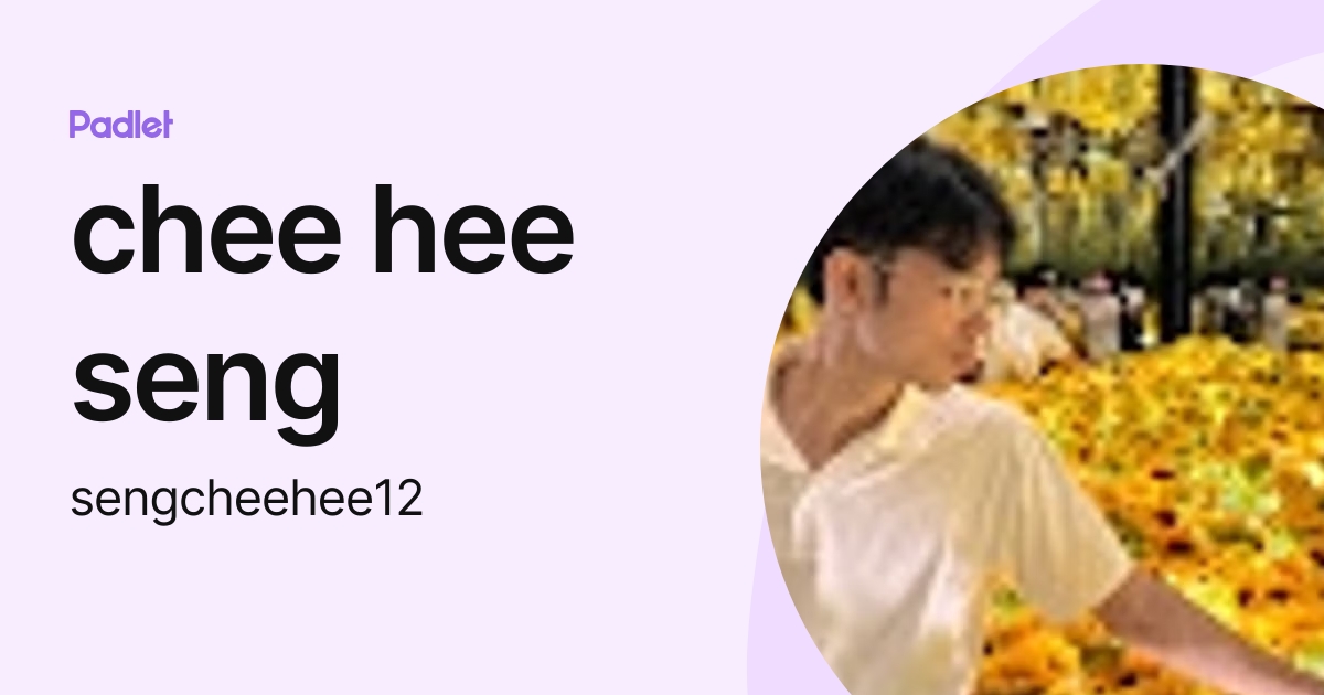 chee hee seng (sengcheehee12) profile | Padlet